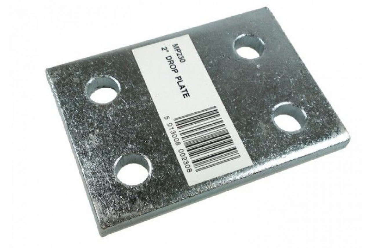 2 inch drop plate, zinc plated (mp230) - Trailerspares.ie