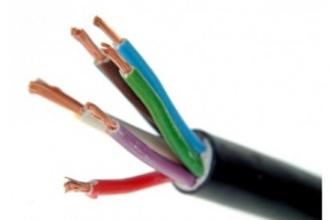 8 core black cable, 7x.65mm, 1x1.5mm. Sold per metre - Trailerspares.ie