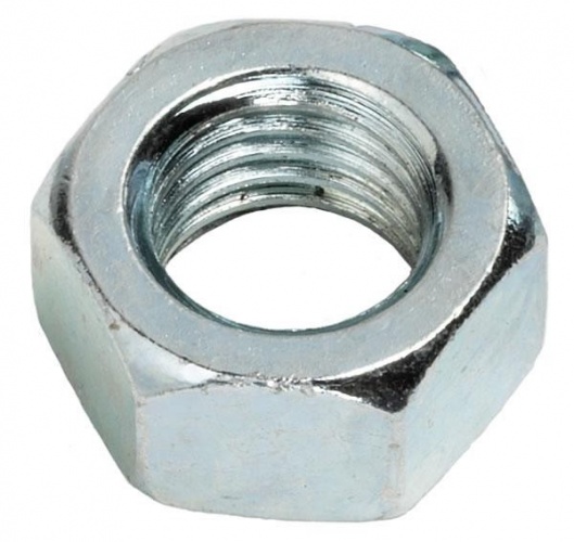 M16 HEXAGON STEEL FULL NUT ZINC PLATED DIN 934 - Trailerspares.ie