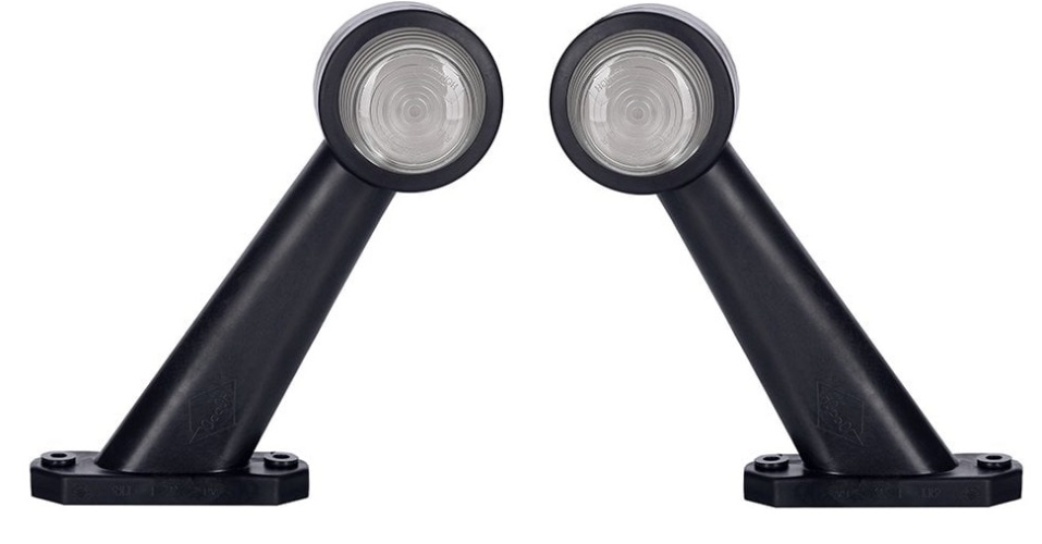 2 x bulb Outline markers 12/24v - long arm - Trailerspares.ie