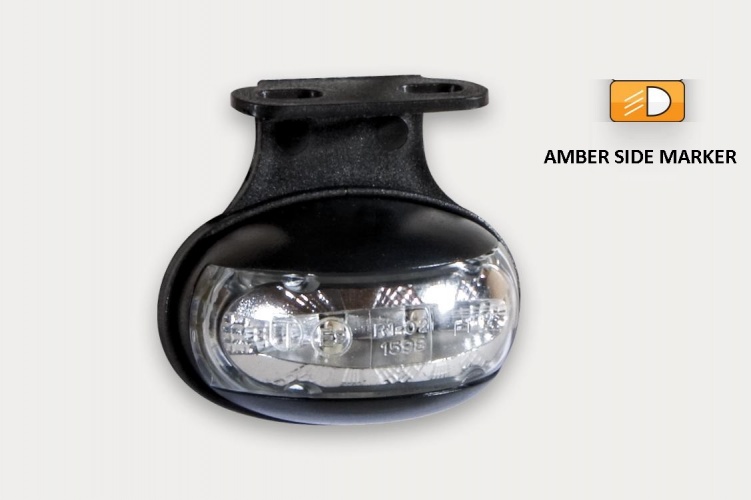 Compact Led amber side marker with bracket - Trailerspares.ie