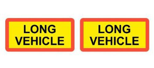Long Vehicle Sign - Sold as pair - Trailerspares.ie