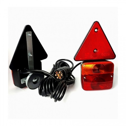 12V Magnetic Lamps with triangles and 7.5m trailer cable - Trailerspares.ie