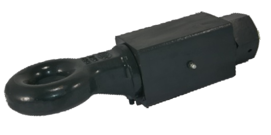 Ø50x40 EYE, EN16, 90x90x160 HOUSING, WELD-ON SWIVEL & CRANKED TOWING ...