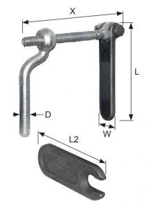 Heavy Duty Ramp Fastener (5/8" ACME Threaded) - Trailerspares.ie