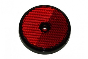 Round red reflector with mounting hole - Pack of 2 (mp854 ...
